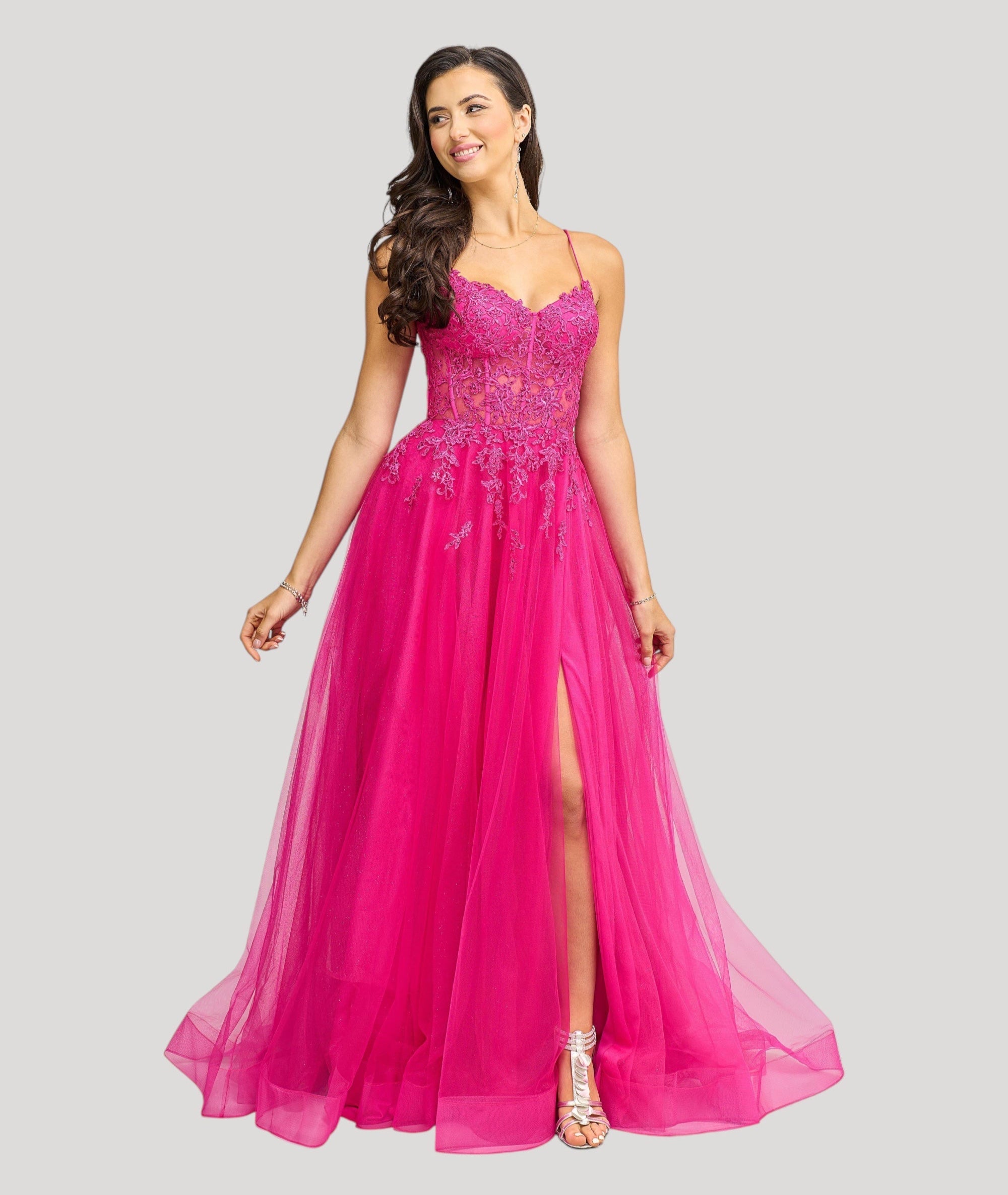 Dee Ball Gown Prom Dress 2026 – Hot Pink & Ice Blue – Proms & Beyond